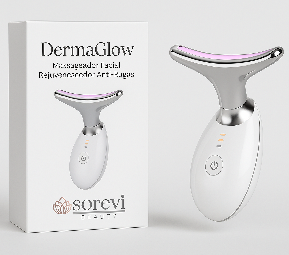 DermaGlow-Massageador Facial Rejuvenescedor Anti-Rugas – Sorevi Beauty